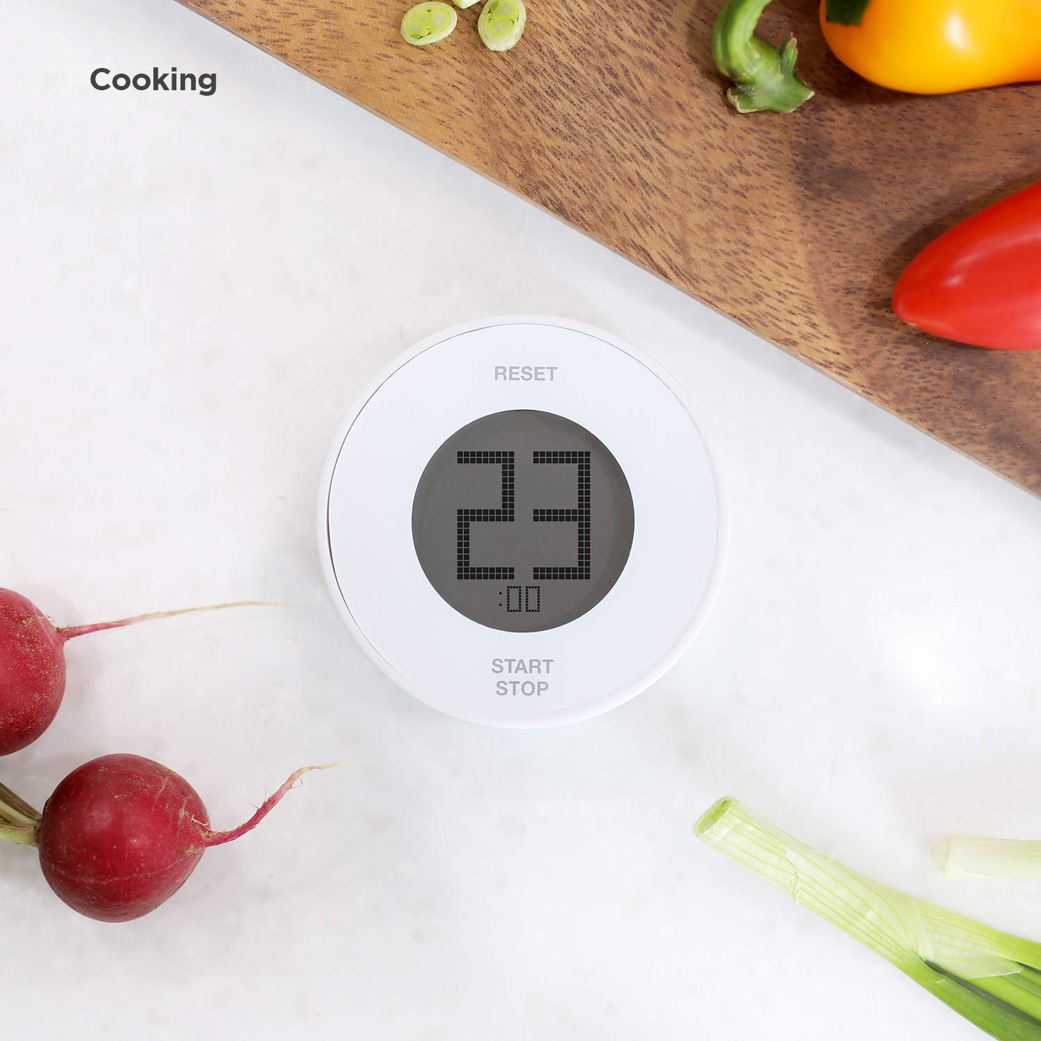 Mooas Dial Cooking Timer, Count Up/Countdown Digital Timer, Kitchen Timer, Loud Alarm, Big Digits, Magnetic Timer, Ideal for Cooking, Studying, Exercising, Working