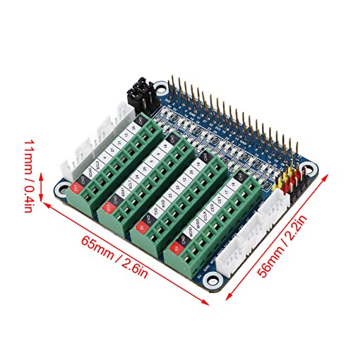 Sensor Expansion Board, Good Compatibility LED GPIO IO Port Compact Size Development Board for 4B 3B CM4