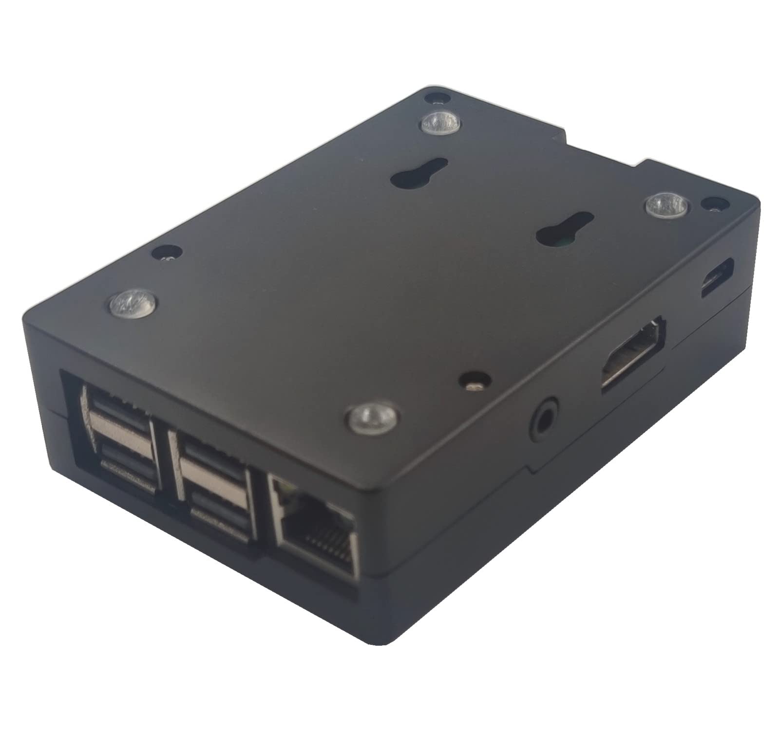 Raspberry Pi 3 Case, Aluminum Alloy Case for Raspberry Pi 3B+, Black Box Metal Shell Passive Cooling Enlosure Case for Raspberry Pi 3 Model B (Black)