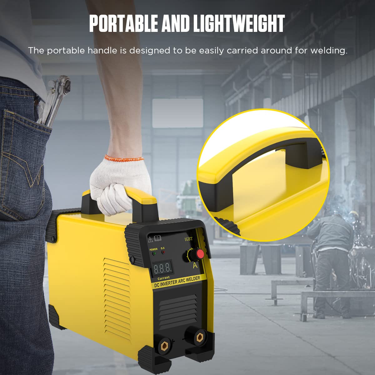 QPKING Inverter Welder M508 ARC-200 DC, 20-160Amp IGBT Welding Machine Kit, AC 110V/220V Dual Voltages Portable Electric Welder