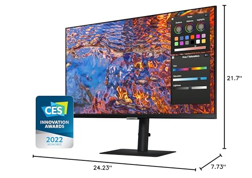 SAMSUNG 27-Inch ViewFinity S80PB Series UHD Computer Monitor, DCI-P3 98%, VESA DisplayHDR 400, IPS Panel, Matte Display, USB-C, PIP / PBP, Intelligent Eye Care, LS27B804PXNXGO, 2023