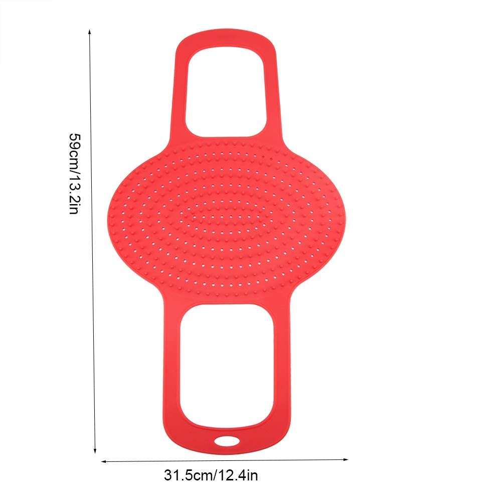 Non-Stick Turkey Lifter, Food Grade Silicone Heat Resistant Meat Lifter, Poultry Cooking Mat for Oven Chicken Baking Mat Pan Roast(Red, Orange, Green)(Red)