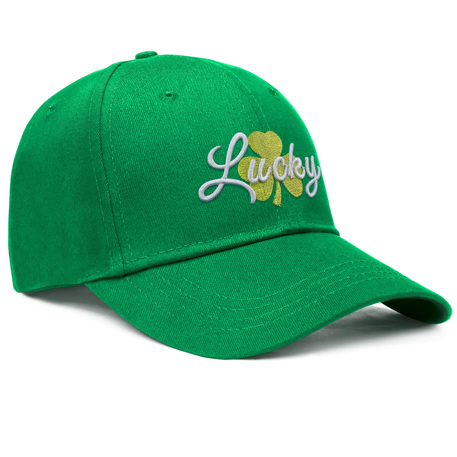 LHSCVJSEKL St Patricks Day Hat Lucky Embroidered Baseball Cap Shamrock Hat Clover Saint Pattys Hat Men Women Green Adjustable