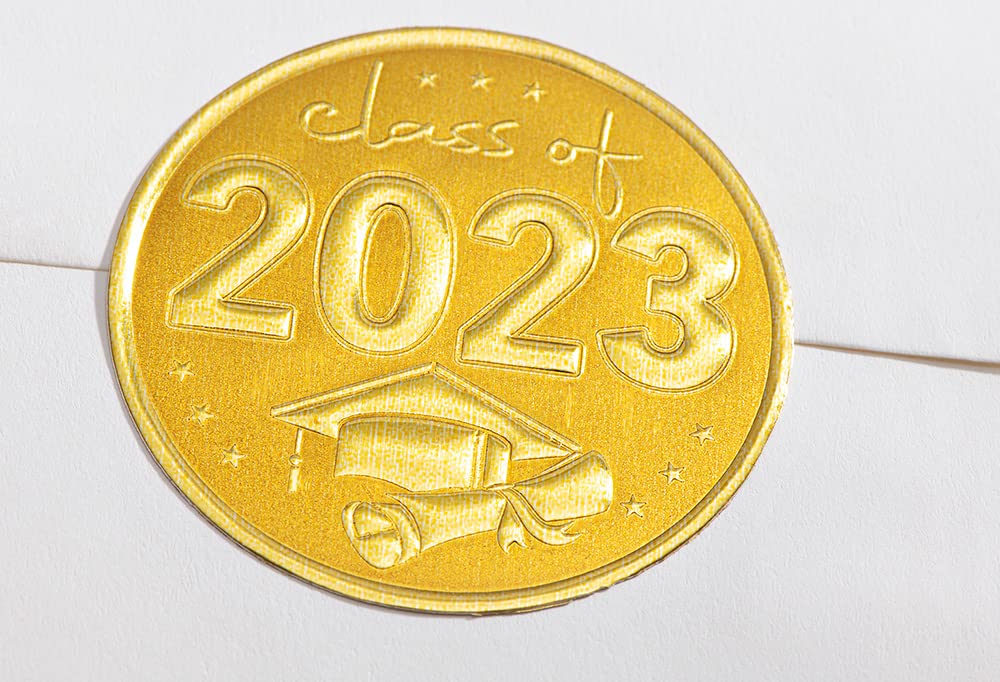 PaperDirect Gold Foil Class of 2023 Seals, Envelope Accessories, Set of 102