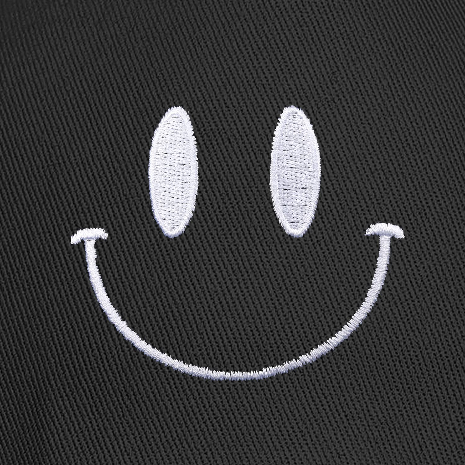 LHSCVUFASC Embroidered Smiley Face Hat Adjustable Baseball Cap Cute Cap Cotton Dad Hats for Men Women Black One Size