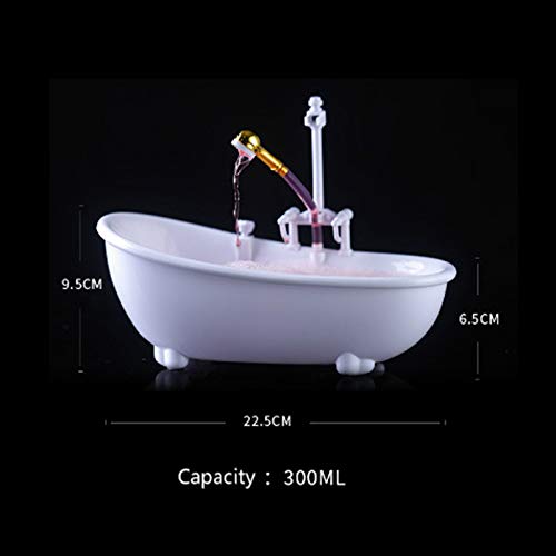 MiaoKa Bathtub Cocktail Wine Glasses, Creative Smoothie Cold Drink Cup Container (white), 1 Count (Pack of 1)