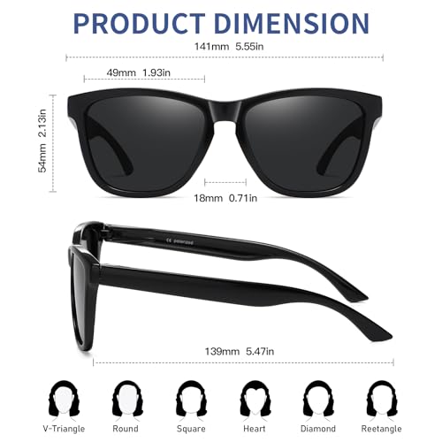Polarized Sunglasses for Women Men Classic Retro Designer Style Fashion UV400 Protection