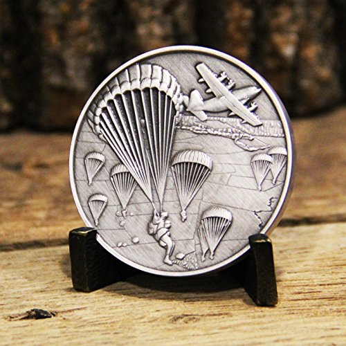 Paratrooper Challenge Coin - Amazing 3D Detail - Military Challenge Coin - Boots On The Ground - Designed by US Military Veterans