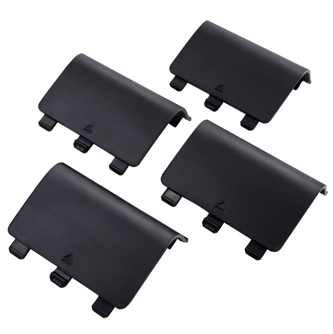 Hukado Replacement Battery Back Cover for Xbox One, Battery Cover Door for Xbox One, Xbox One S Controller, Repair Shell Cover Part for Xbox Wireless Controller (Black, 4 Pack)