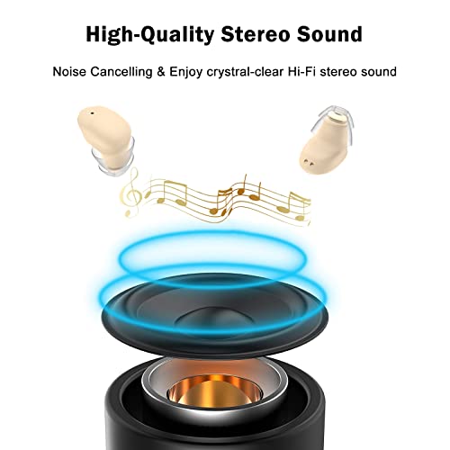 Sleep Earbuds for Side Sleepers Invisible Earbuds for Sleeping Smallest Sleep Buds Tiny Mini Small Discreet Bluetooth Earpiece Wireless Hidden Headphones Work Sports Black