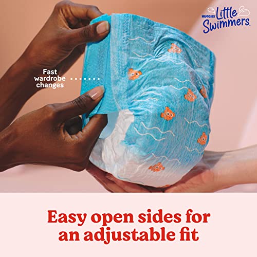 Huggies Little Swimmers Disposable Swim Diapers, Size 4 - Medium (22-37 lbs), 36 Ct (2 packs of 18), Packaging May Vary