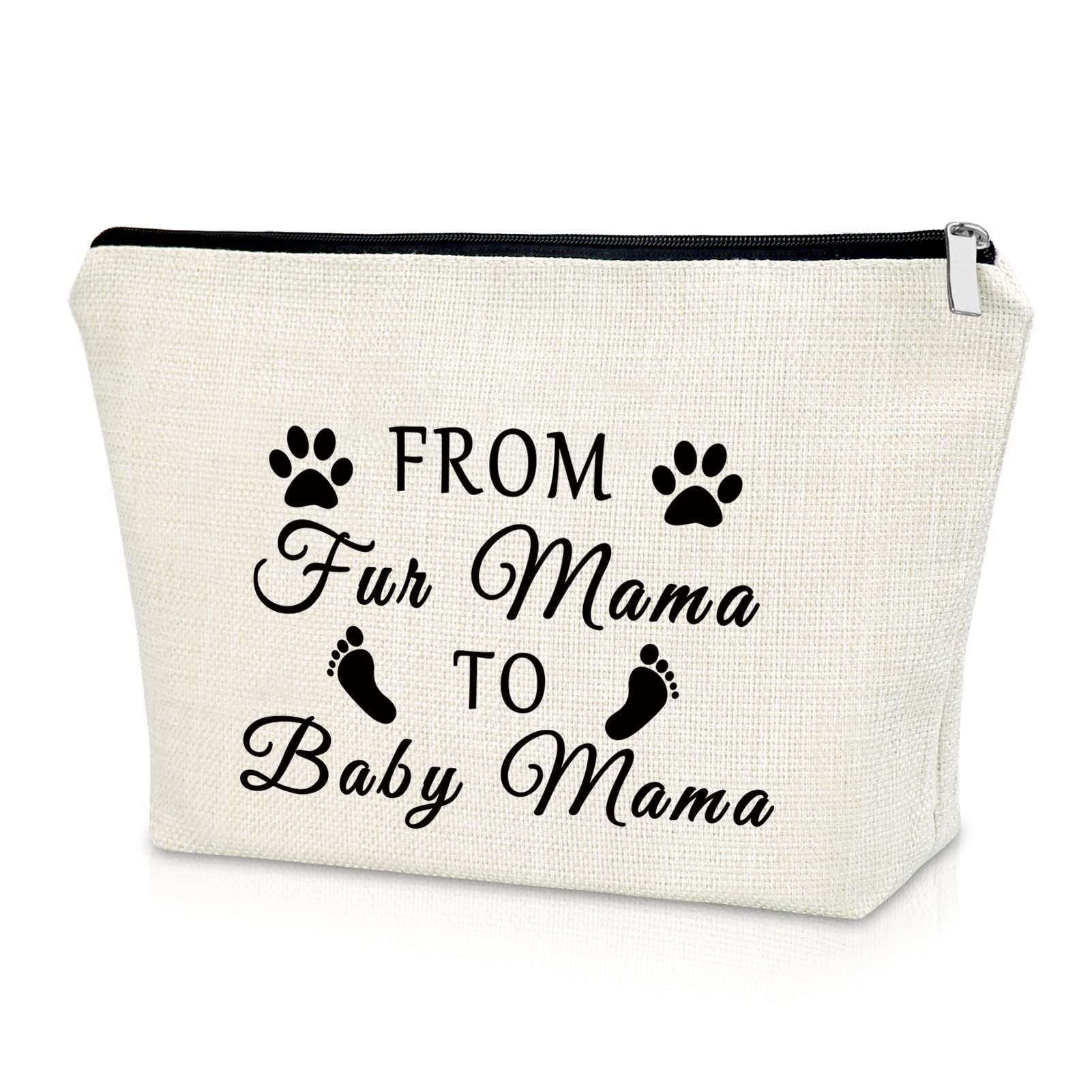 Sazuwu New Mom Gifts Mom to Be Gift First Time Makeup Bag Pregnancy Announcement Gift Baby Reveal Gift for New Mother Cosmetic Bag New Mommy Gift Mothers Day Gift for New Mom Travel Pouch