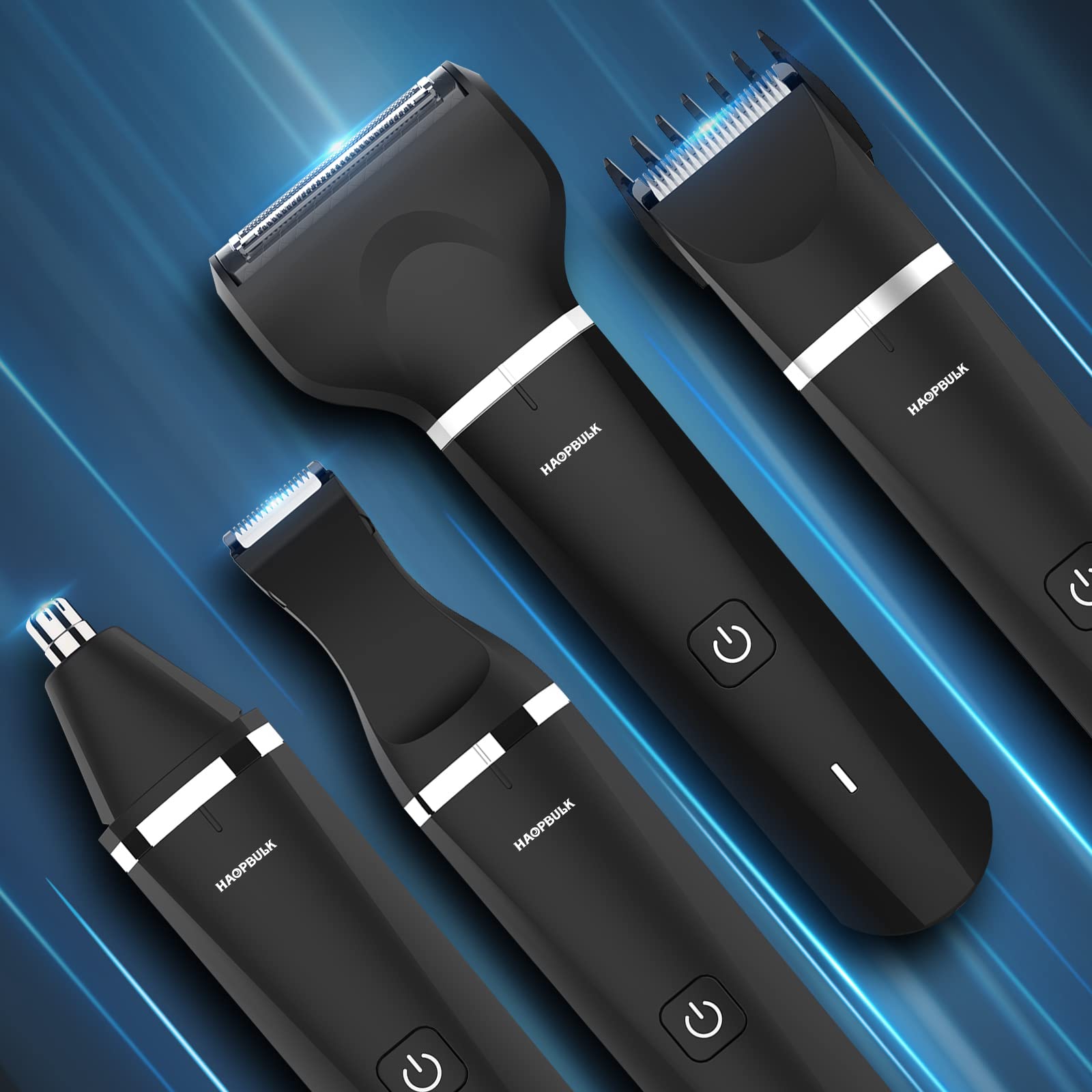Scdom Men's Wet/Dry Body Hair Trimmer, Replaceable Ceramic Blade Heads, USB Charging, for Beard, Pubic Area, Nose