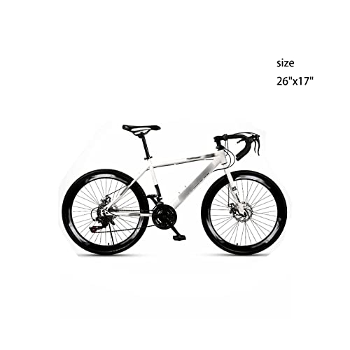 LIANAIzxc Bikes Road Bike Mountain Double Disc Brakes Shock Absorber Variable Speed Man and Women Students Bicycle (Color : Red)