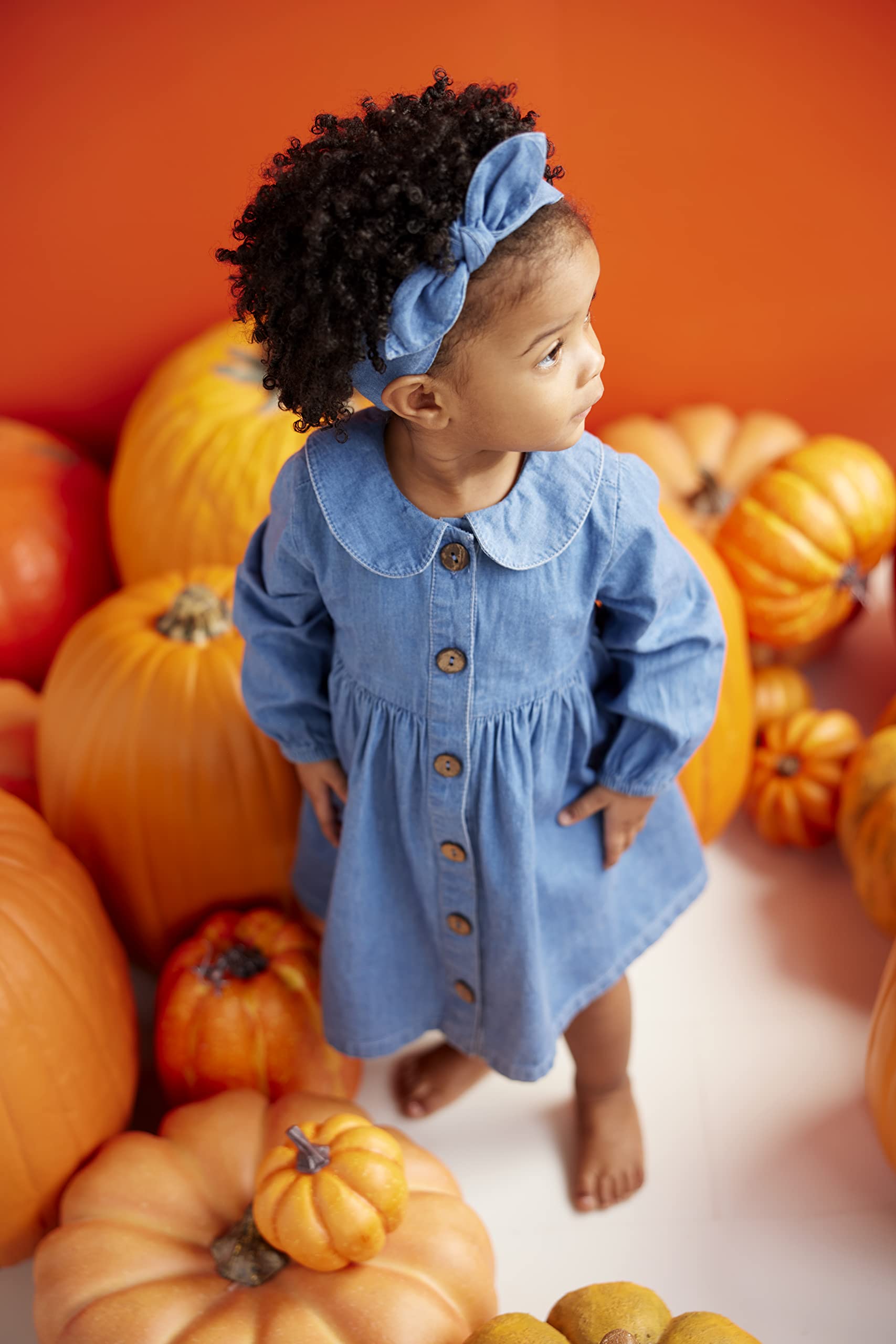 Mud Pie baby girls Mud Pie Denim Dress, Denim, 3T US