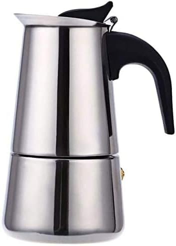 kkhouse Stainless Steel Coffee Pot Mocha Espresso Latte Percolator Stove Coffee Maker Pot Percolator Drink Tool Cafetiere Latte Stovetop (100ml)