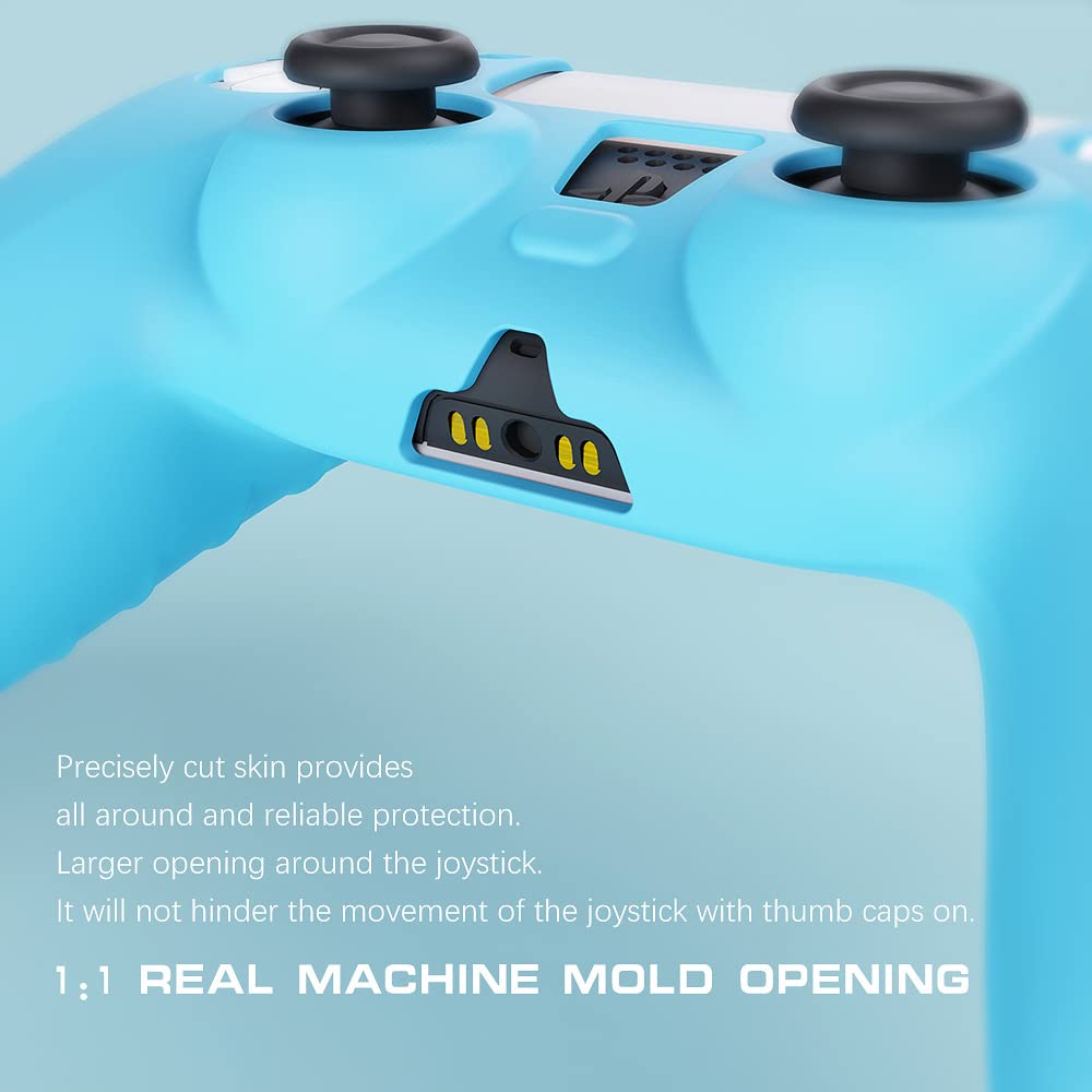 Peziang PS5 Controller Skin, Ergonomic Anti-Slip Soft Ultra-Thin Silicone Protective Cover Gamepad Case for PlayStation 5 Wireless Controller, PS5 Controller Skin for Kids Gifts Green