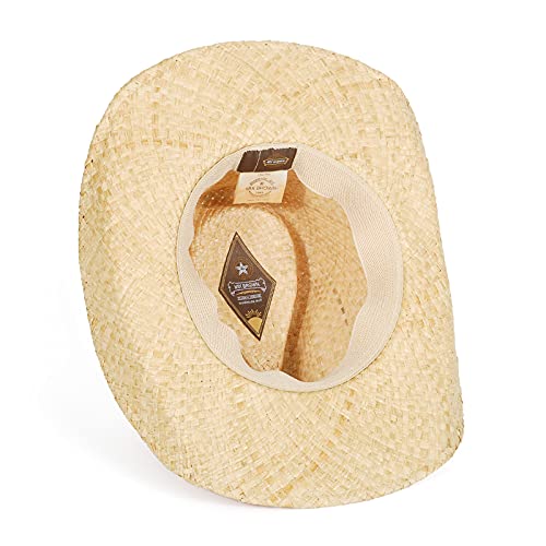 Men & Women's Woven Straw Cowboy Hat Western Outback Hat Shapeable Wide Brim Cowgirl Hat Straw Summer Beach Sun Hat