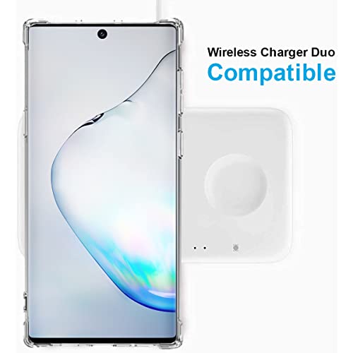 zaztify Phone Case for Samsung Galaxy Note 10 5G/4G, Pastel Green White Funny Trippy Dripping Smile Melted Hippie Smiling Skull Ghost Face Cute Pattern Shockproof Protective Soft Clear Cover Shell