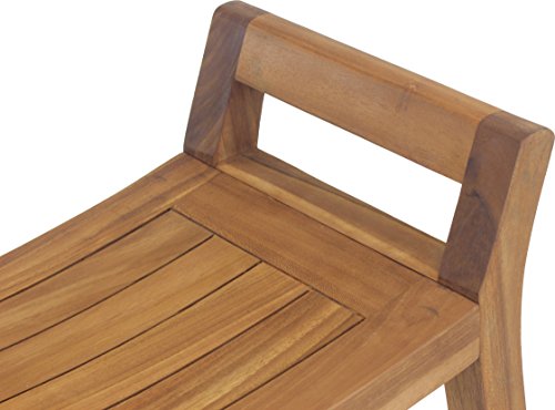 Patented Asia Ascend Teak Shower Bench with Elevated Height