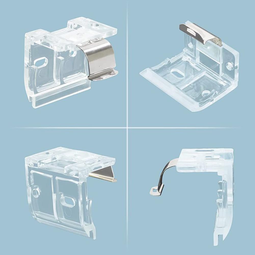 homfanseec 4pcs Cordless Shade Bracket, Mounting Bracket with Metal Clip, Mini Mounting Bracket Clips for 1" (25MM) Pleated Shades Cordless Blinds Headrail & Cordless Honeycomb Cellular(as Shown)