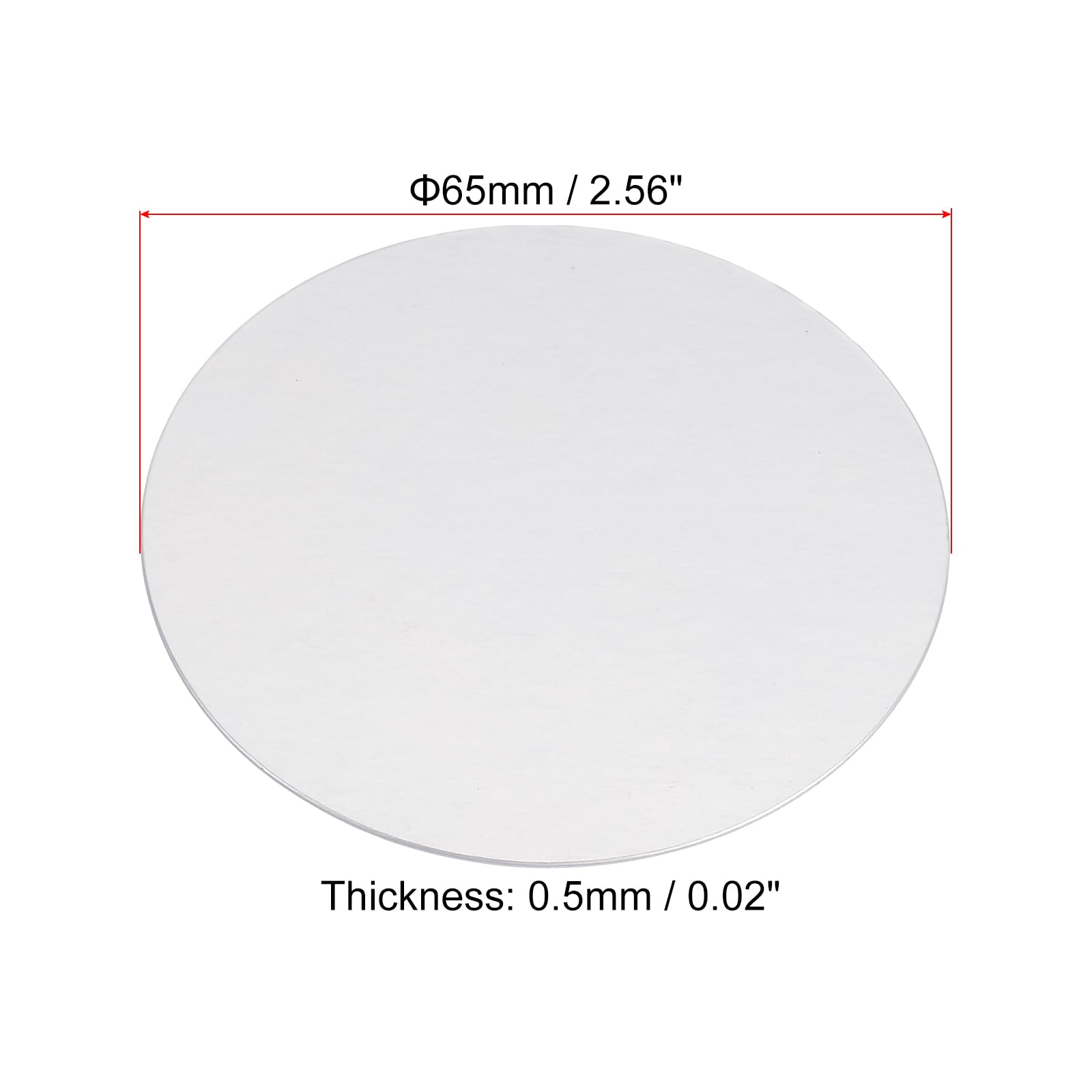 PATIKIL 65mm/2.56" Aluminum Foil Cap Liner, 150 Pack Resistant Tamper Induction Heat Sealer Sealing Liners for PET Plastic Bottle Jar Lid