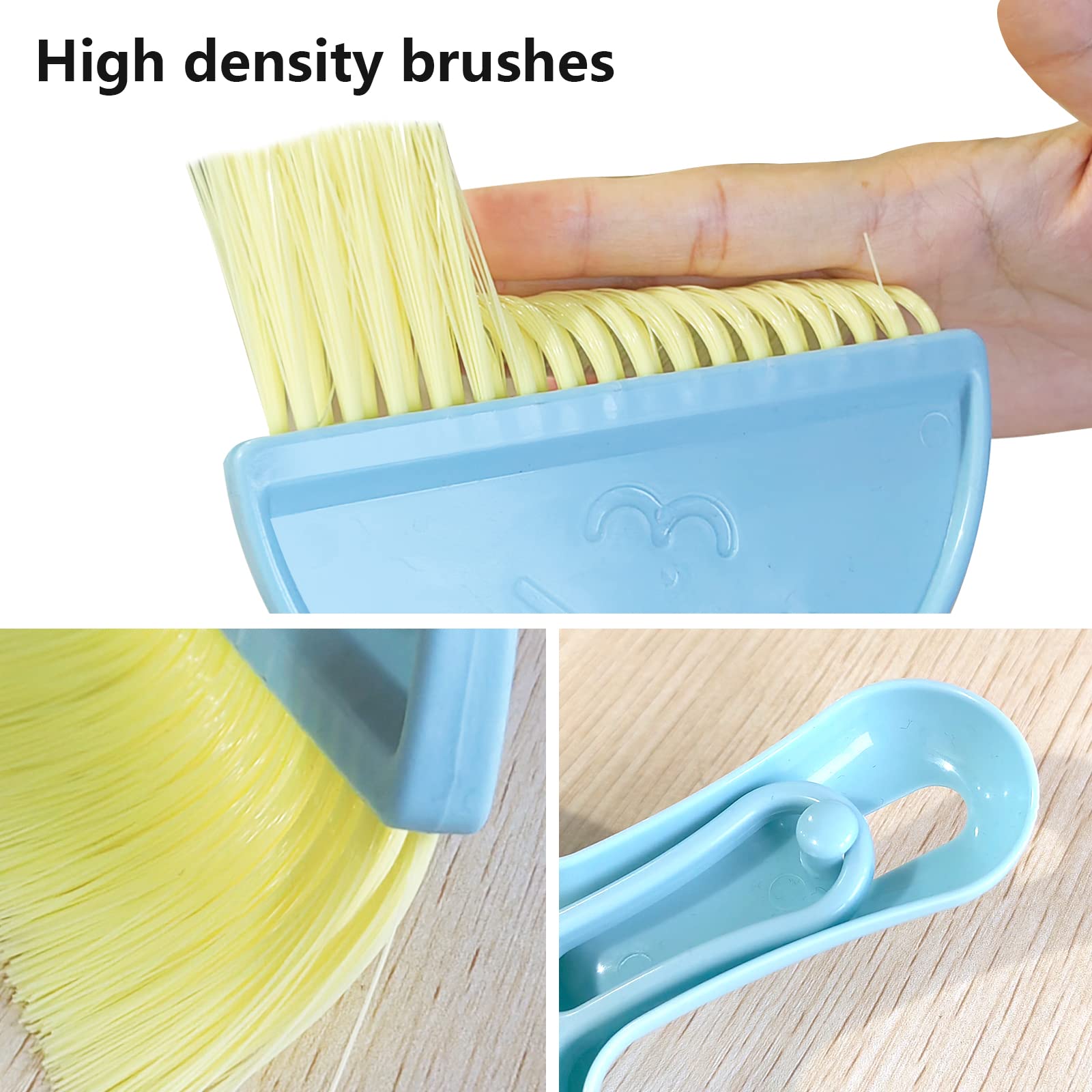 Small 3 Pack Broom and Dustpan Set Mini Handable Keyboard Countertop Table Cleaning Necessities