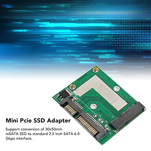 Rengu Mini PCIe SSD Adapter, MSATA 6.0 Gbps SSD to 2.5 Desktop Adapter Card