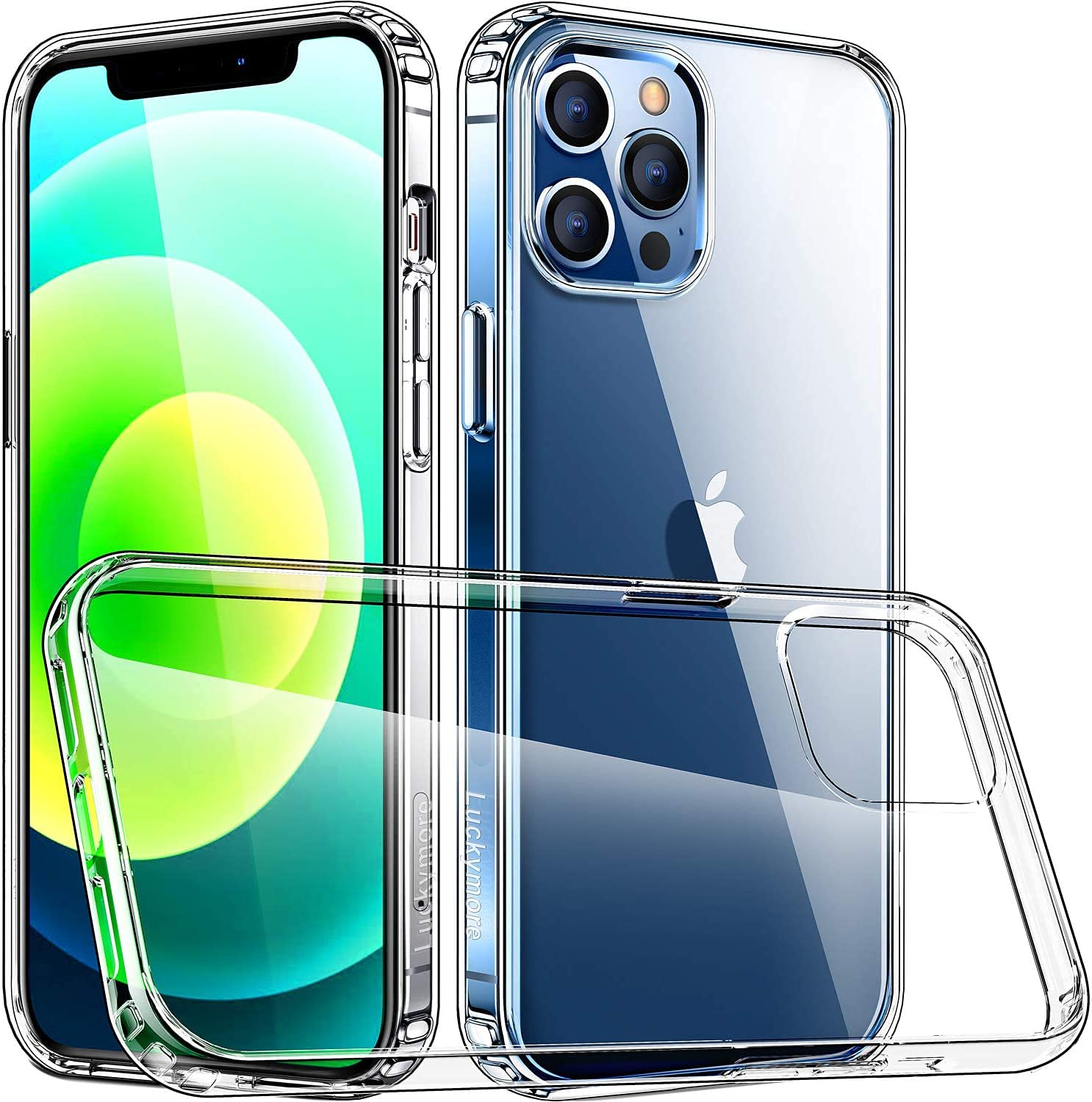 Luckymore Compatible with iPhone 12 Pro Max Case, Clear Case for iPhone Pro Max 6.7 Inch 2020.