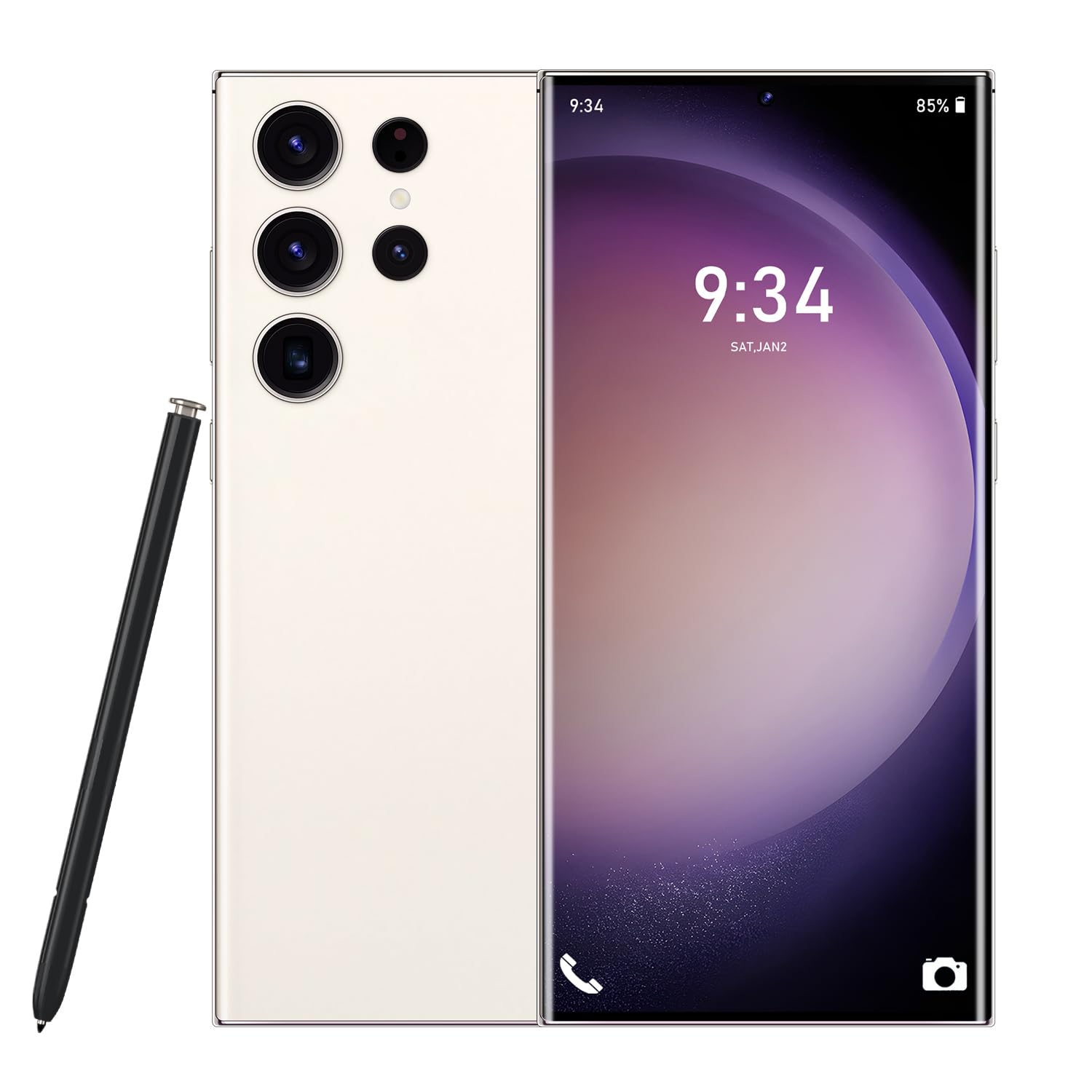 Huness I22 Ultra Smartphone Unlocked Cell Phone,Built in Pen (White)