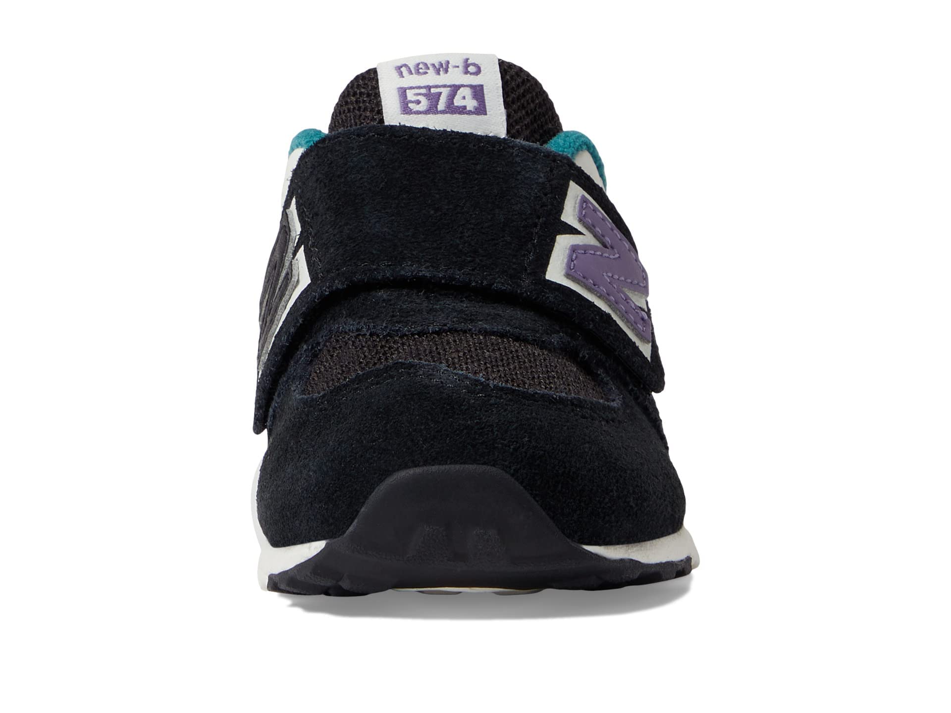 New Balance Boy's 574 New-B V1 Neo Sole Hook and Loop Sneaker, Black/Mercury/Vintage Teal, 8.5 X-Wide Toddler