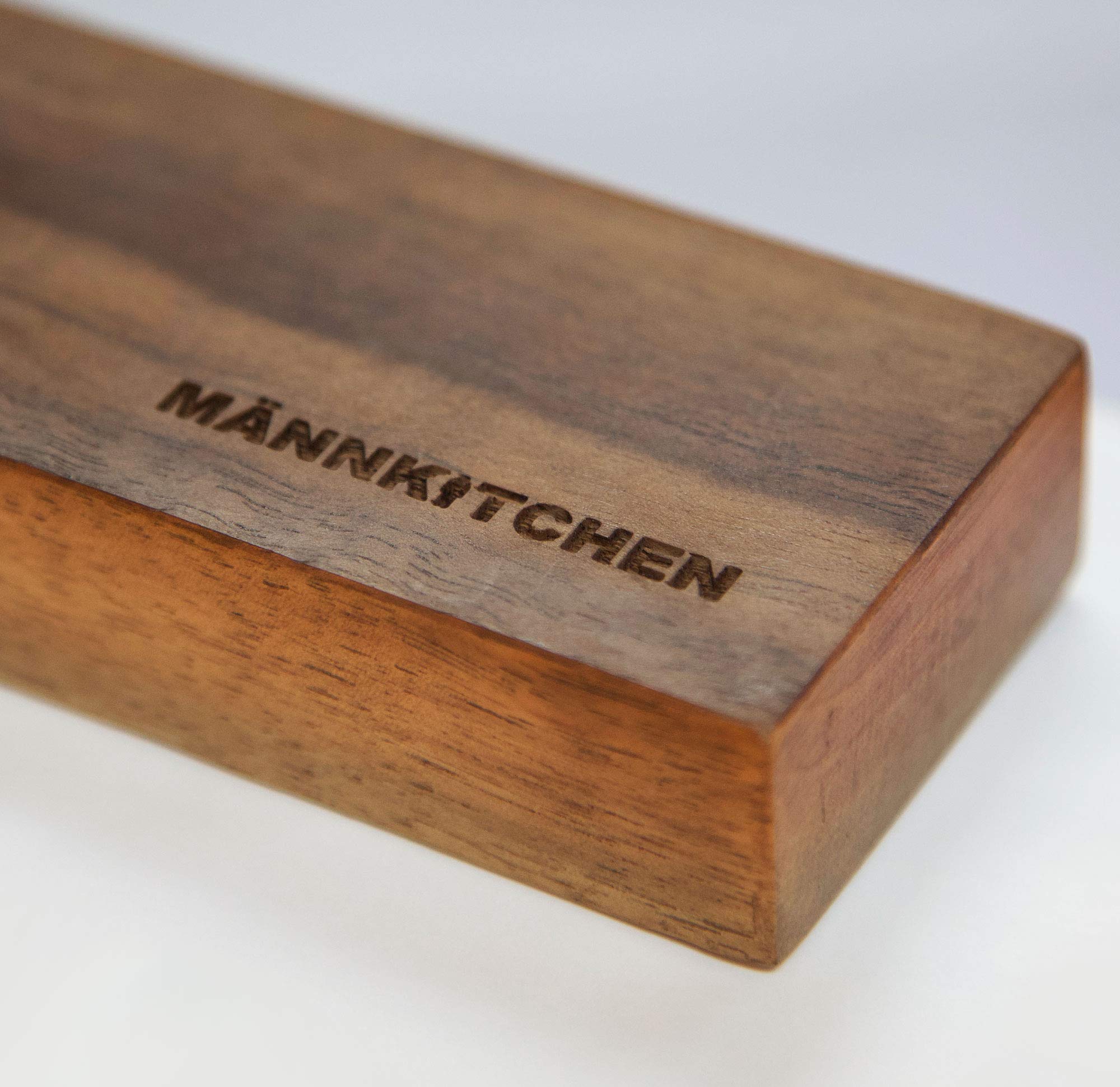 MANNKITCHEN Magnetic Knife Strip, 18 inch Extra Powerful Knife Holder for Big and Heavy Knives, Black Walnut Wood, Wall Mount