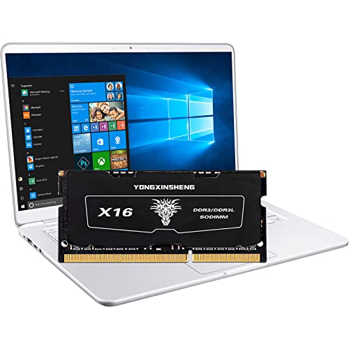 Laptop Memory 4GB DDR3L / DDR3 1600MHz CL11 SODIMM PC3L-12800 / PC3-12800 204Pin 1.35V / 1.5V 2Rx8 Dual Rank Non-ECC Unbuffered Notebook PC Computer Memory RAM Module Upgrade (Black)