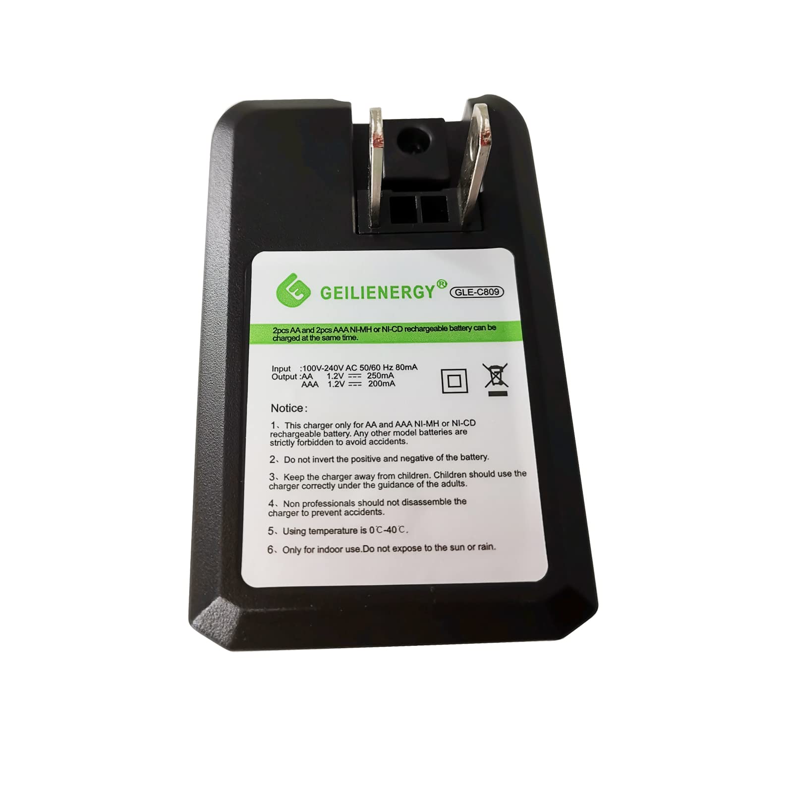 QBLPOWER 1.2v AAA NiCd 600mAh Triple A Rechargeable Battery Combo with Universal Battery Charger