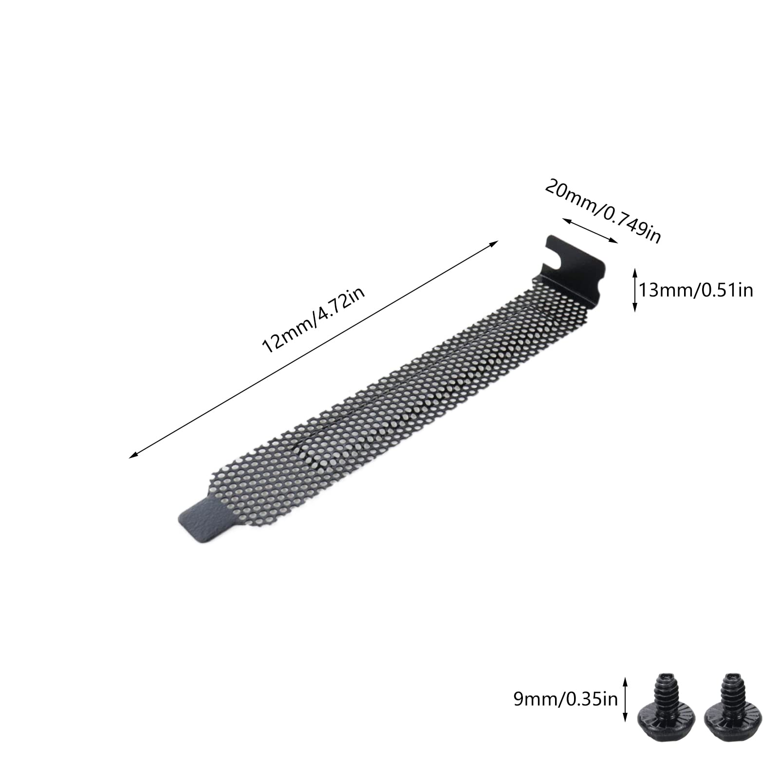 Pastlla 10pcs PCI Slot Cover Dust Filter Blanking Plate Vented Slot for PC Computer Case Cooling Fan Dust Filter Blanking Plate