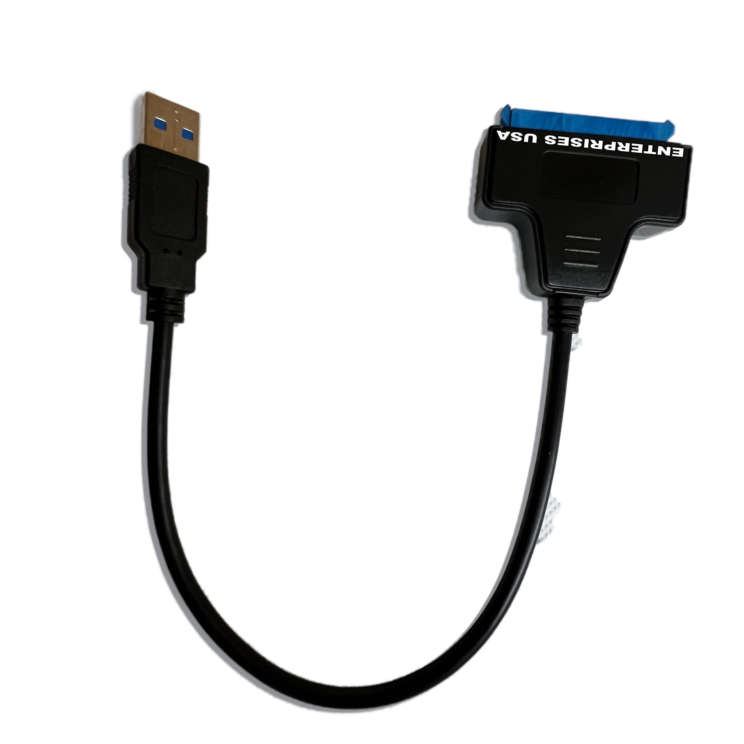 SATA to USB Cable,USB 3.0 to SATA III Hard Drive Adapter Converter for 2.5 Inch SSD & HDD Data Transfer, Support UASP (Black) Enterprises USA