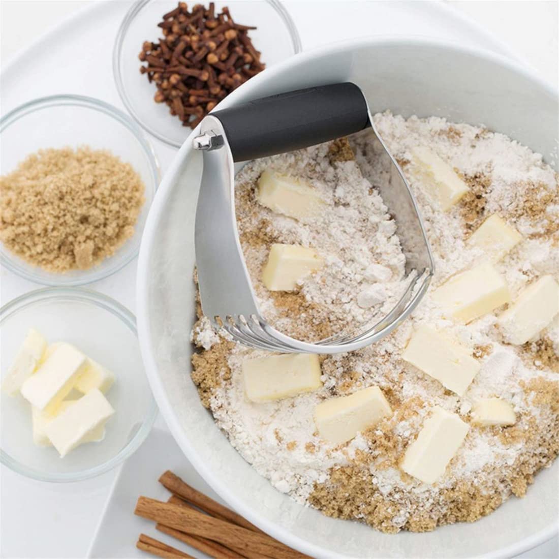 Manual 5 Blades Professional Butter Dough Blender Durable Chef Confection Baking Tools Pastry Cutter Stainless Steel Flour Mixer