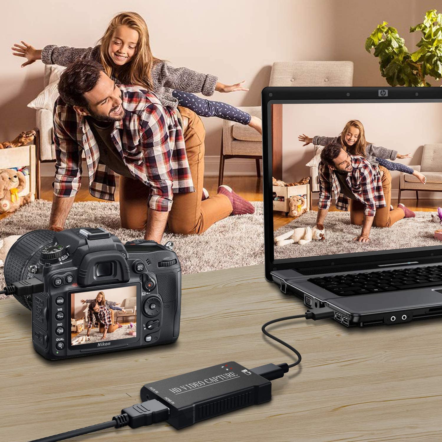 Rybozen 4K HDMI Video Capture Card Video Capture Device HDMI to USB 2.0 for Windows Linux Mac OS Gaming 1080P Capture Card Compatible with PS3/4, Xbox One