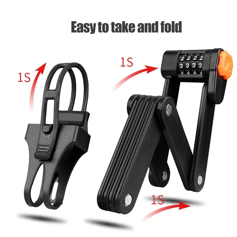 MACIMO Bike Lock Alloy Steel Folding Lock MTB Road Bike Lock Anti-Theft Lock Password Lock