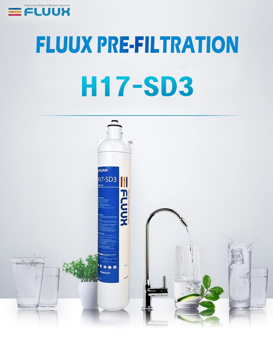 Microfilter MICROFILTER FLUUX H17-SD3,Sediment,Under Sink Water Filter 21K Gallons ,Includes Head,2Pack