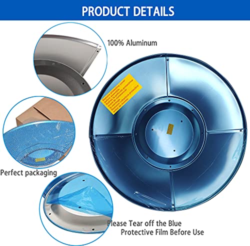 Patio Heat Reflector Shield Replacement Parts Reflector Shield Top Acssories for Outdoor Heaters Dome 31.5In Round (3-Hole Mount) Removable Universal Fit Patio Heaters Shield (Reflector Shield)