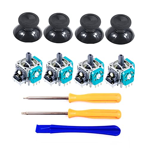 New for XboxOne Series X / S Controller Joystick / Thumbsticks Set Pack 4 Replacement Original, Compatible with for Xbox One S Consoles, Analog Joy Stick + Thumb Covers + Opening Tools Kit