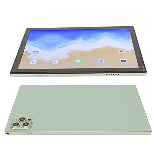 PUSOKEI 10 Inch 1920x1200 IPS Tablet PC, 6G RAM 128G ROM Memory, 3G Network Calling Cellular Tablet, 10Inch Computer Tablets 5 Point Touch, 2.4g 5g Dual Band WiFi, Android 12 Tablets(Green)