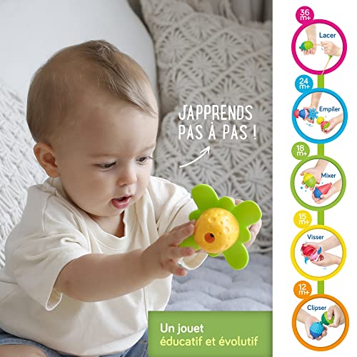 Lalaboom - Educational Pop Beads - 48 Piece Set - Ages 10 Months to 4 Years - BL460