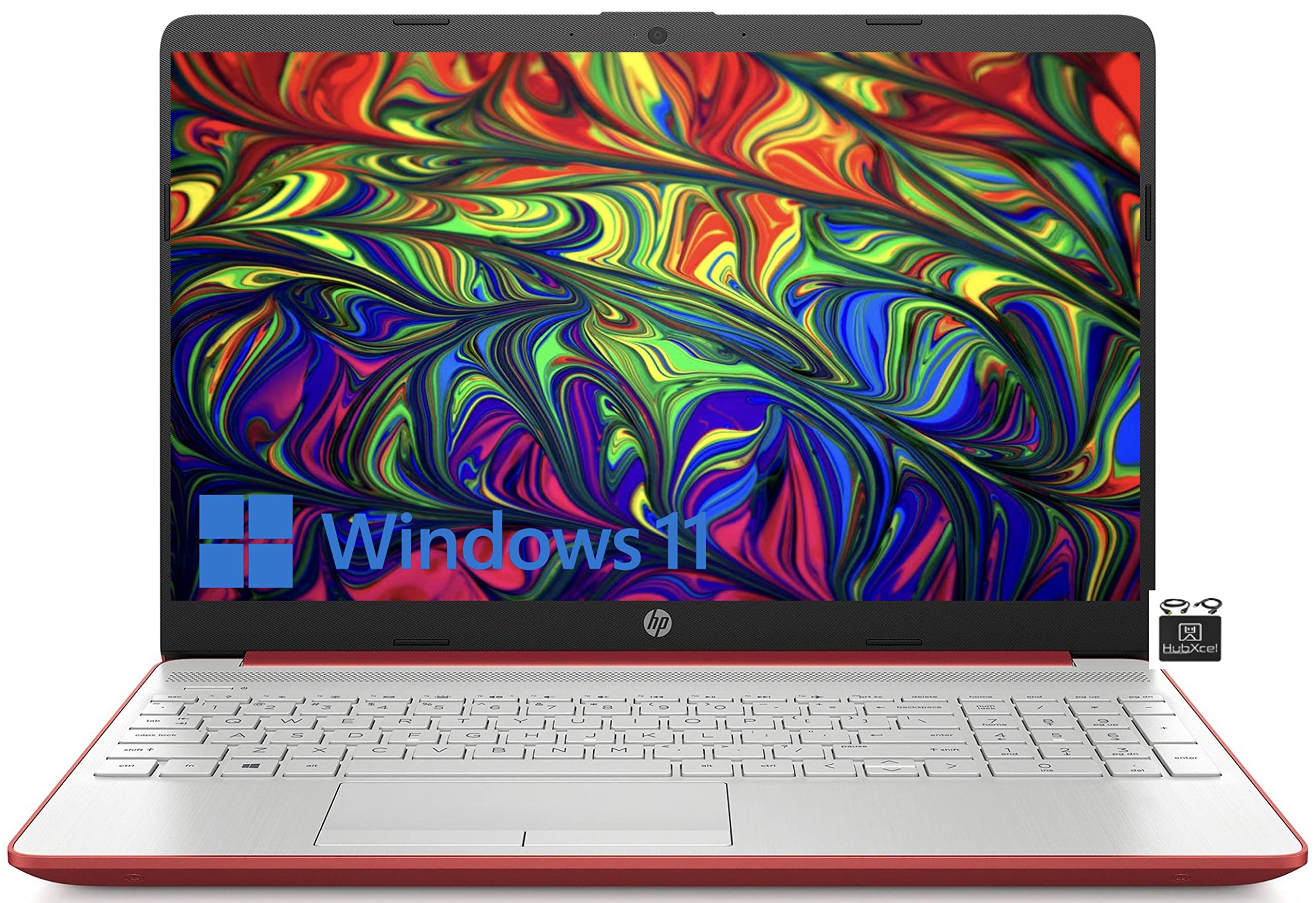 HP 2023 Newest Pavilion 15.6" HD Laptop,Intel Quad Core Pentium Processor, 8GB RAM, 512GB SSD, Intel UHD Graphics, WiFi, HD Webcam,Bluetooth, HDMI, RJ-45, Long Battery Life, Win 11+HubxcelAccesory