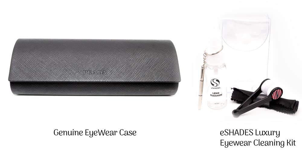 Prada Sunglass Eyeglass Case + Bundle with eSHADES Luxury Eyewear Kit