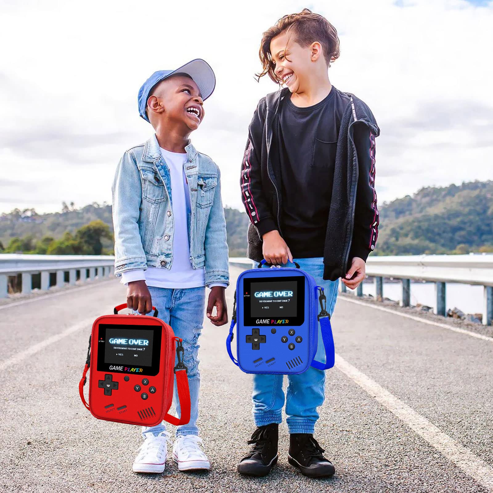 Lunch Box for Gamer Lunch Bag,Insulated Video Game Lunch Boxes Waterproof Leakproof with Adjustable Shoulder Strap