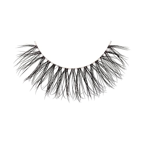KISS Lash Couture LuXtensions Collection False Eyelashes, Flat Lash Technology, Real Lash Extension Fibers, Reusable, Contact Lens Friendly Strip Lashes, Style 'Black Swan', 1 Pair