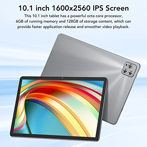 Pomya Tablet, 10.1 Inch 1600x2560 HD Tablet for Android 10.1, 6G RAM 128G ROM MT6753 Octa Core PC Tablet, 5G WiFi Calling Tablet for Office, Travel, Entertainment