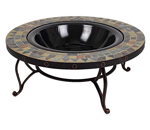 Pleasant Hearth OFW707RI fire Pit, Rubbed Bronze